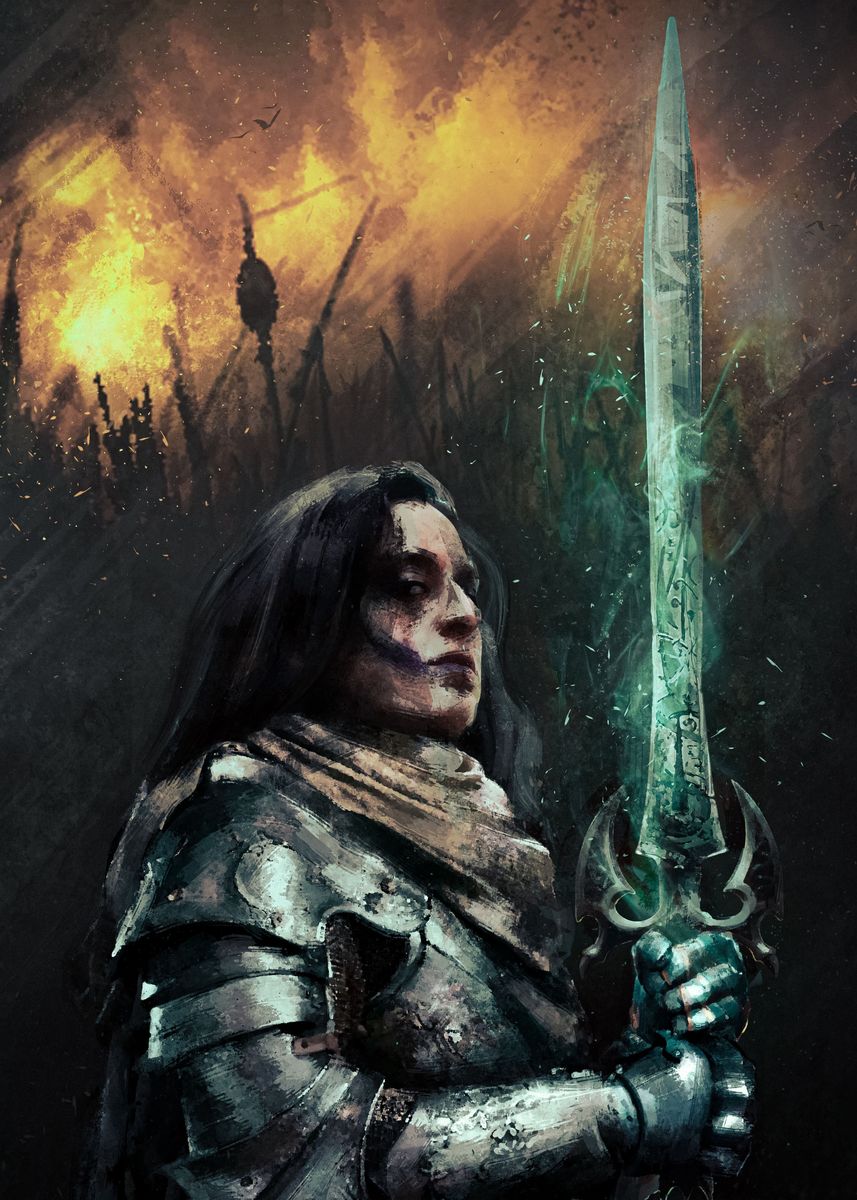 'The Enchantresss Ember' Poster, picture, metal print, paint by ...