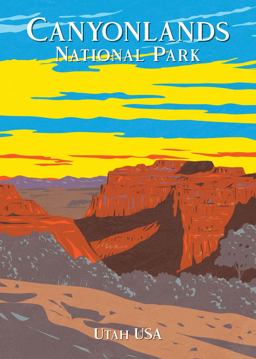 'Canyonlands National Park' Poster, picture, metal print, paint by ...