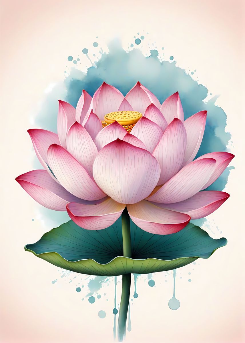 'Lotus Flower' Poster, picture, metal print, paint by Gon Poster | Displate