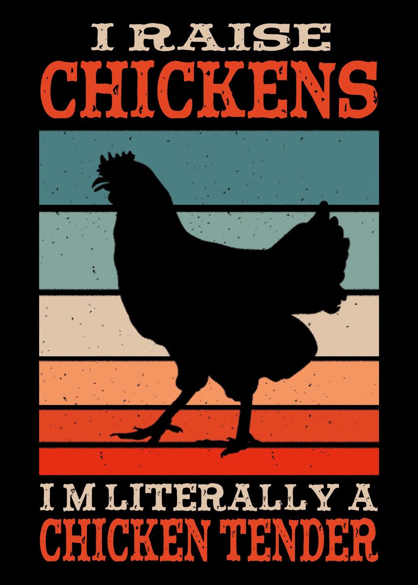 'Chicken Tender' Poster, picture, metal print, paint by Adam | Displate