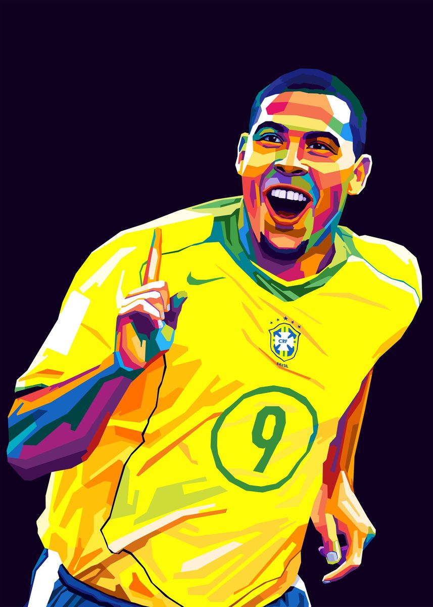 'Ronaldo R9' Poster, picture, metal print, paint by Siksis Art | Displate