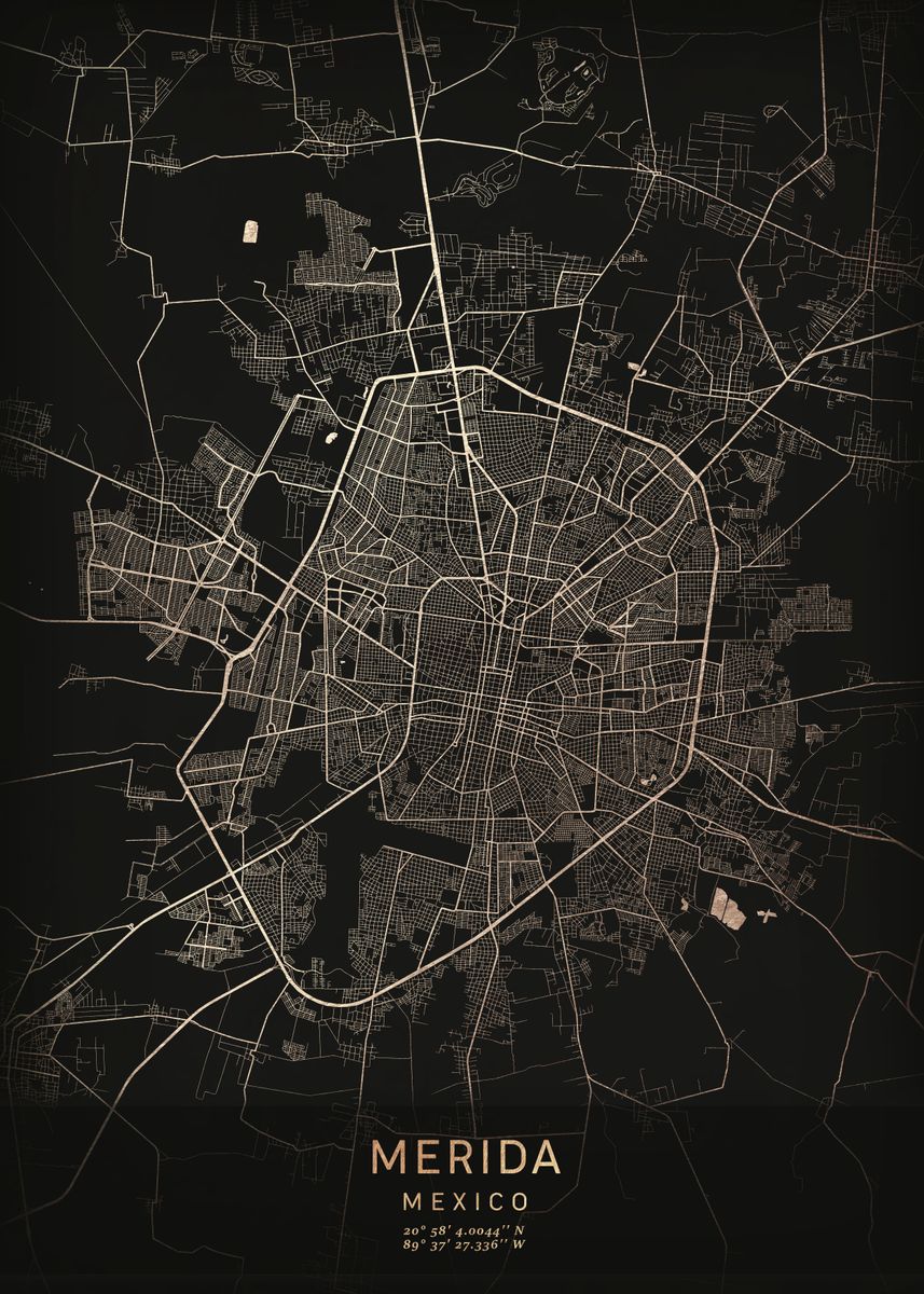 'Merida Mexico' Poster, picture, metal print, paint by Garcia Aliyah ...