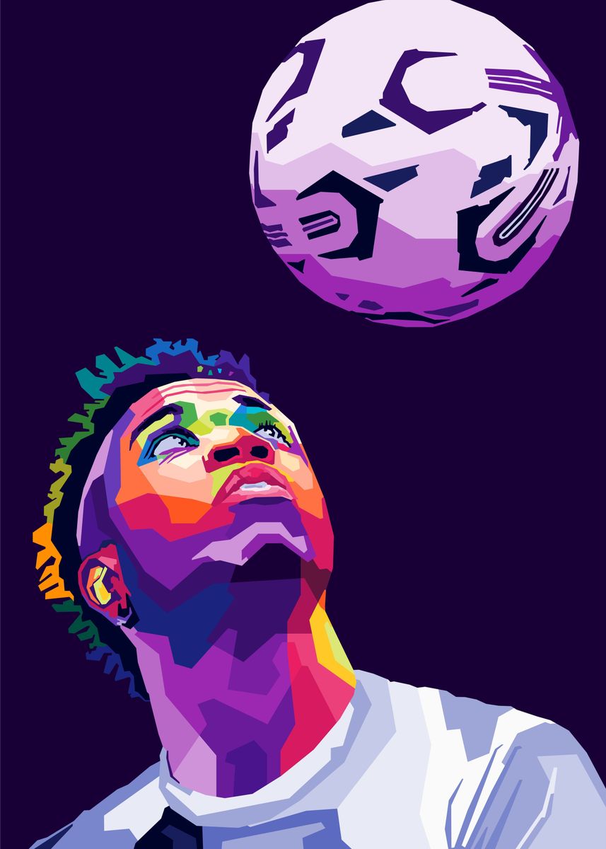 'Vini JR' Poster, picture, metal print, paint by Ken Asahvey | Displate