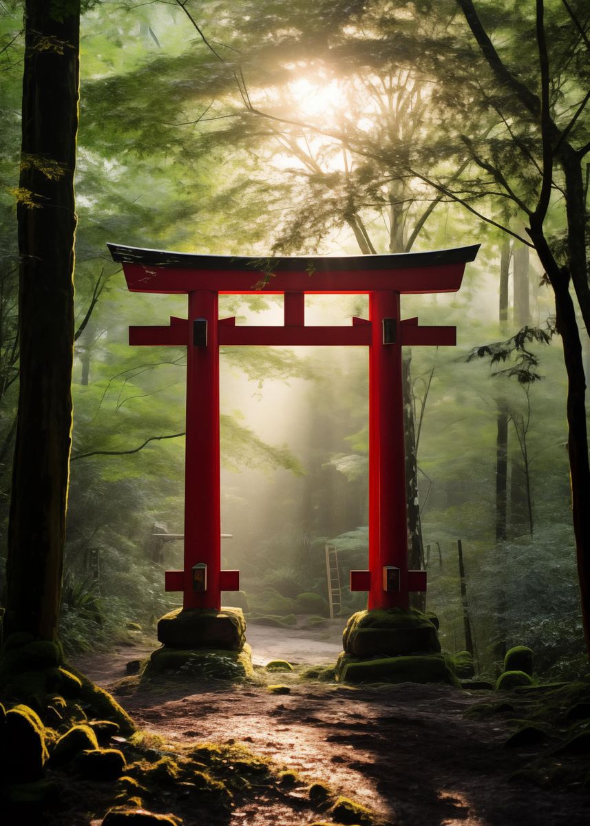 'Japanese Torii' Poster, picture, metal print, paint by Risetheheart ...
