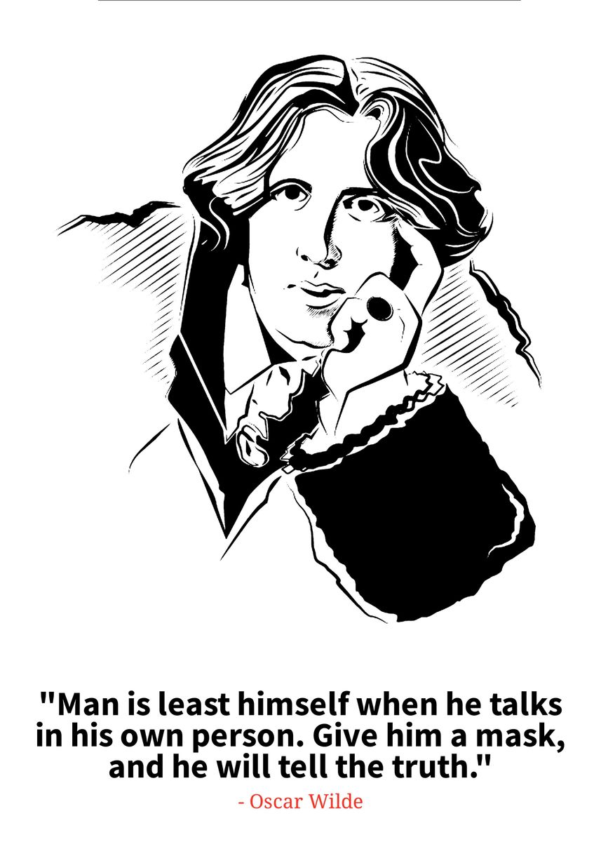 'Oscar Wilde quote ' Poster, picture, metal print, paint by CF | Displate