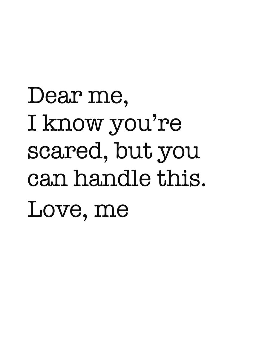 'Dear me' Poster, picture, metal print, paint by Neon Moon | Displate