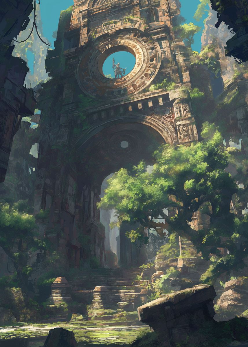 'Destruction of natural rui' Poster, picture, metal print, paint by ...