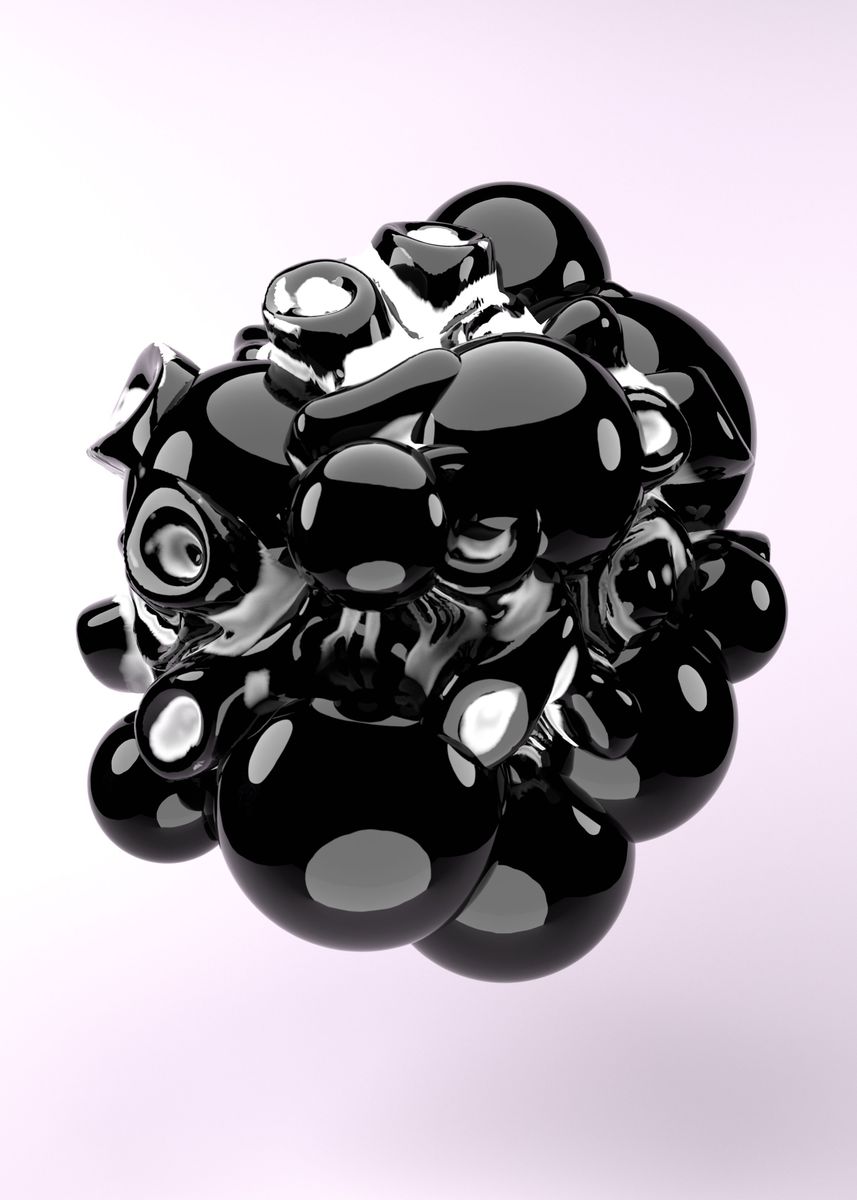 'Abstract alien space rock' Poster, picture, metal print, paint by ...