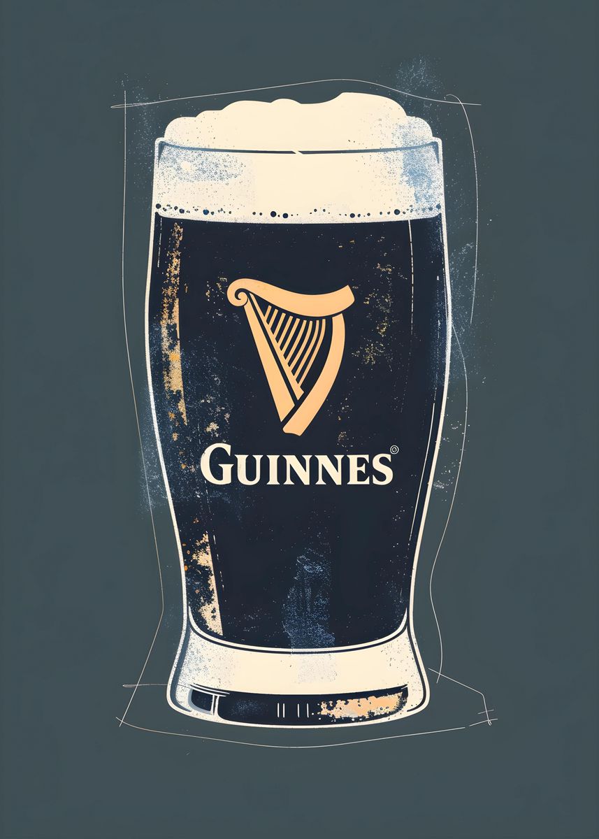 'Guinness' Poster, picture, metal print, paint by AquaVision Art | Displate
