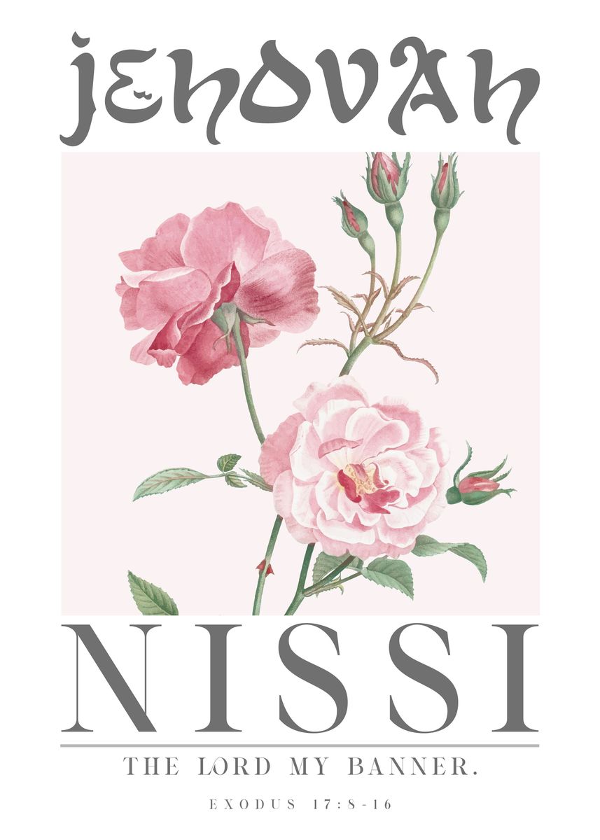 'Jehovah Nissi My Banner' Poster, picture, metal print, paint by JAMES ...