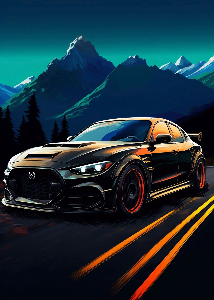 'Quadrifoglio GTA AM' Poster, picture, metal print, paint by Zaina ...