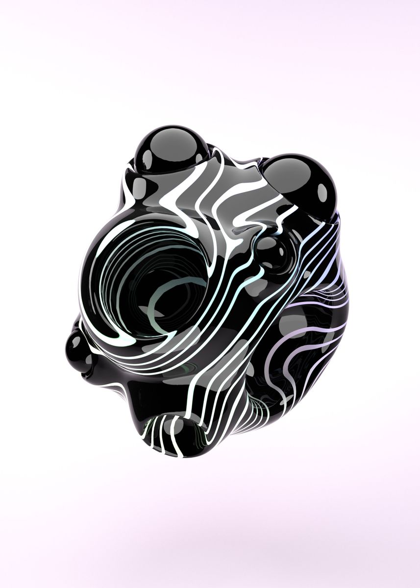 'Abstract alien space rock' Poster, picture, metal print, paint by ...