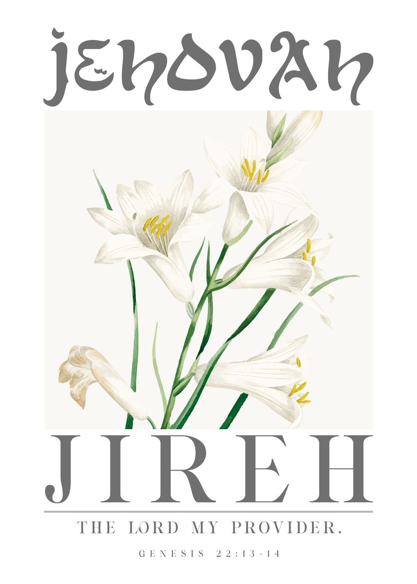 'Jehovah Jireh My Provider' Poster, picture, metal print, paint by ...