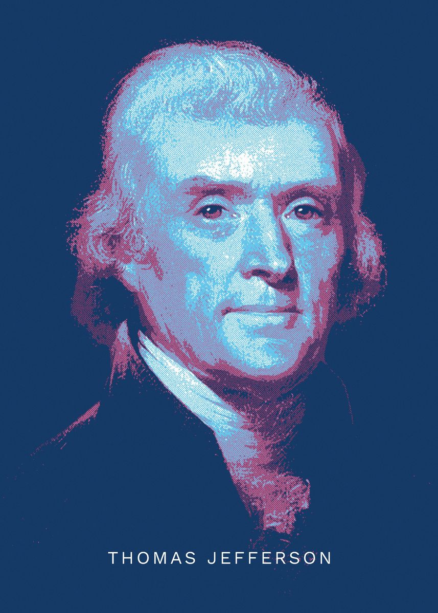 'Thomas Jefferson' Poster, picture, metal print, paint by Syahrasi ...