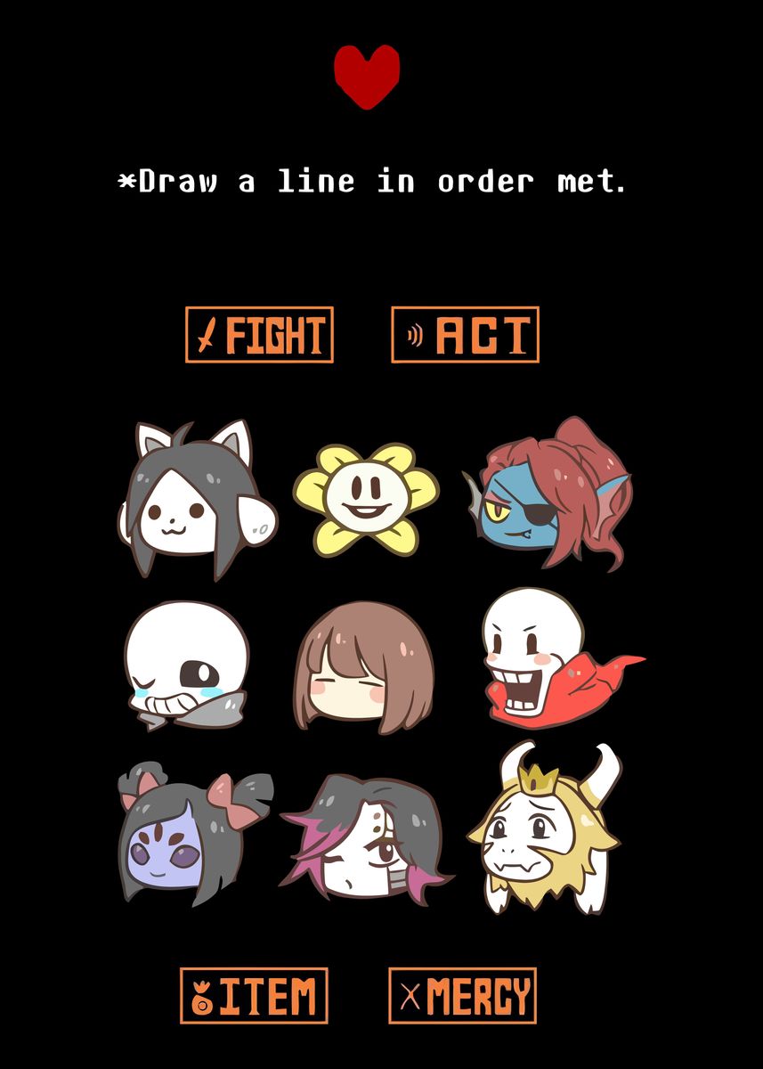 'Undertale' Poster, picture, metal print, paint by Nova Official Art ...