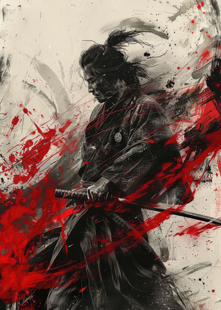 'Samurai Warrior Painting' Poster, picture, metal print, paint by ...