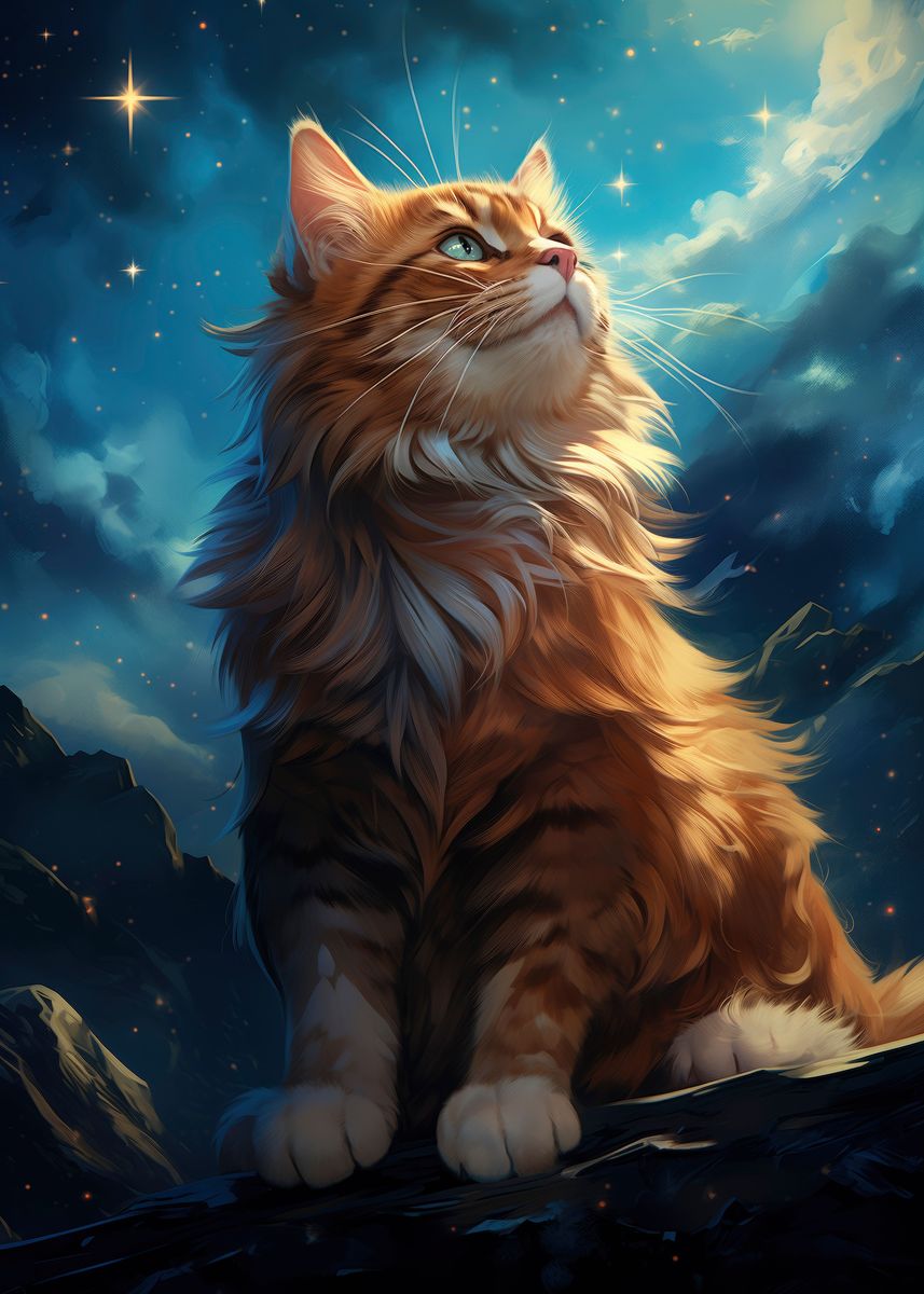 'Twilight Watcher' Poster, picture, metal print, paint by KyzArt | Displate