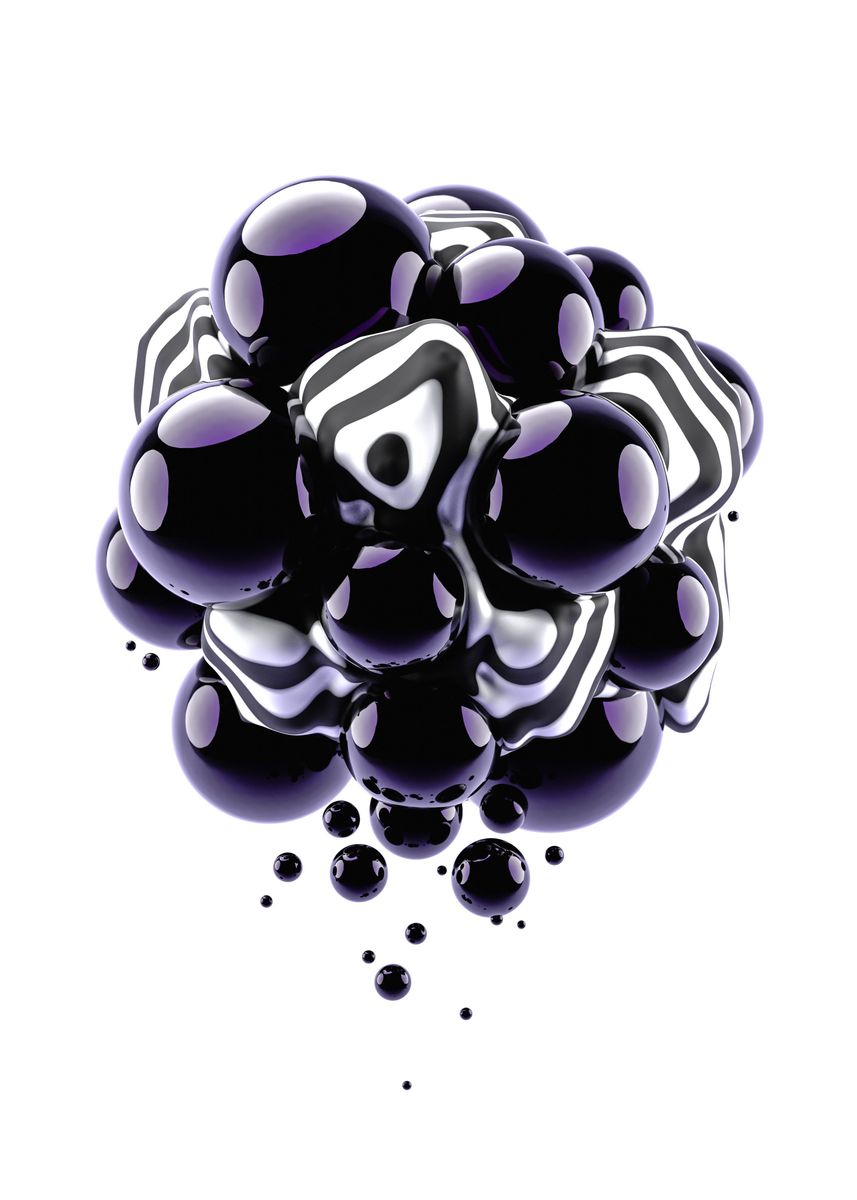 'Abstract alien space rock' Poster, picture, metal print, paint by ...