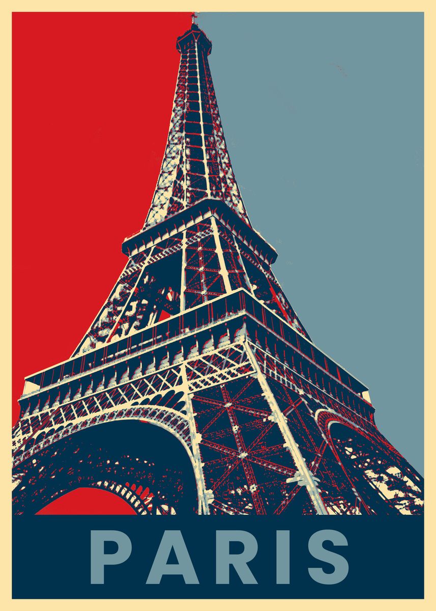 'EIFEL TOWER HOPE ART' Poster, picture, metal print, paint by awesome ...