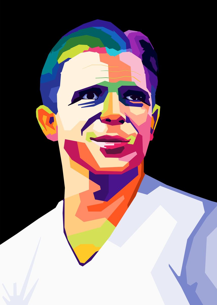 'Ferenc Puskas Pop Art' Poster, picture, metal print, paint by Ken ...