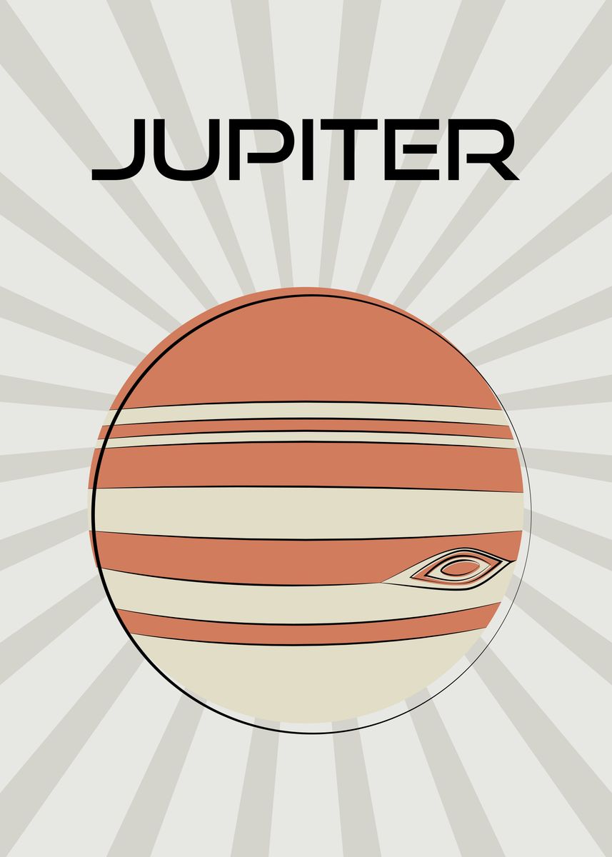 'Retro Jupiter Cartoon' Poster, picture, metal print, paint by DSpot ...