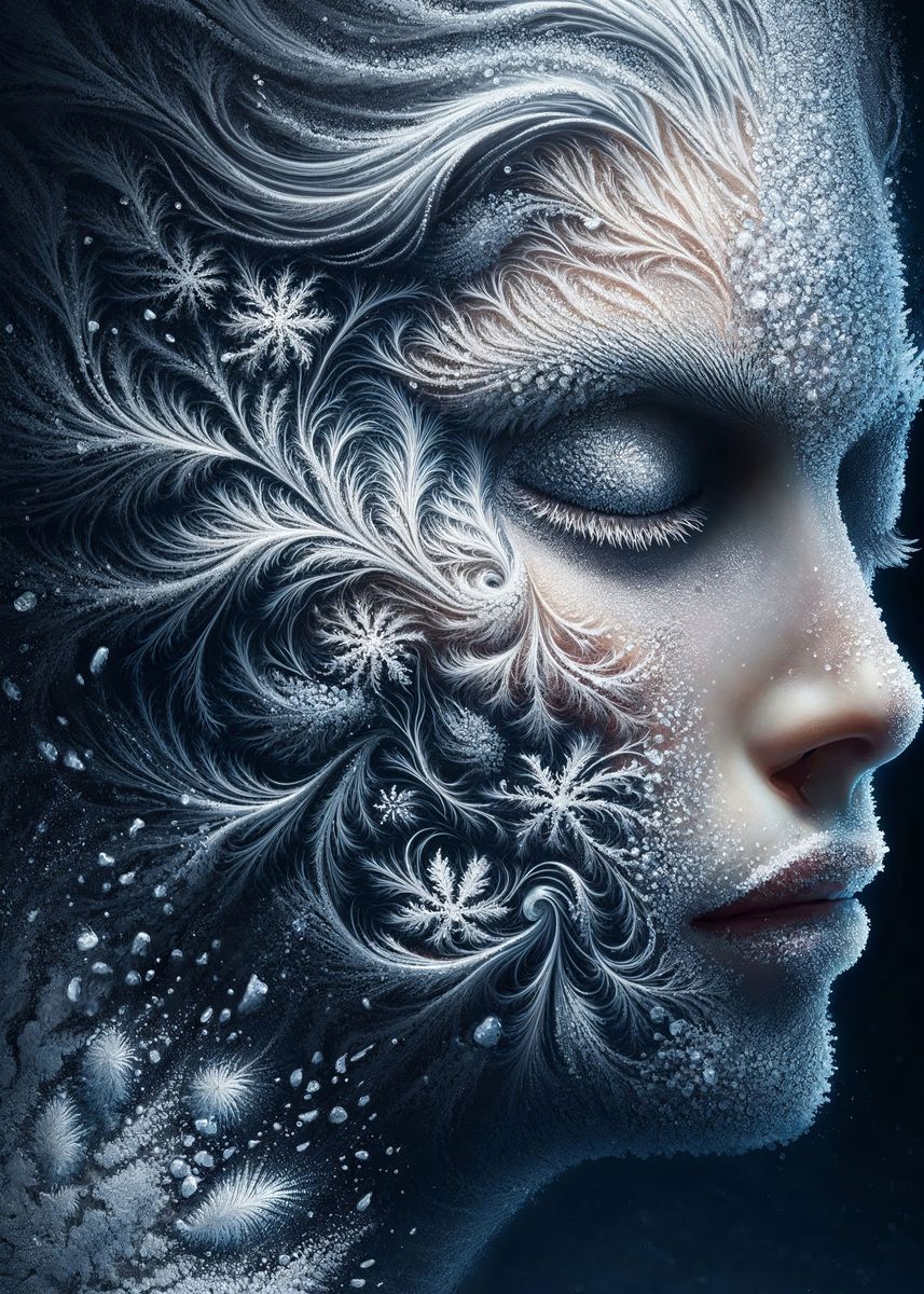 'Frosted Face Art' Poster, picture, metal print, paint by Michael ...