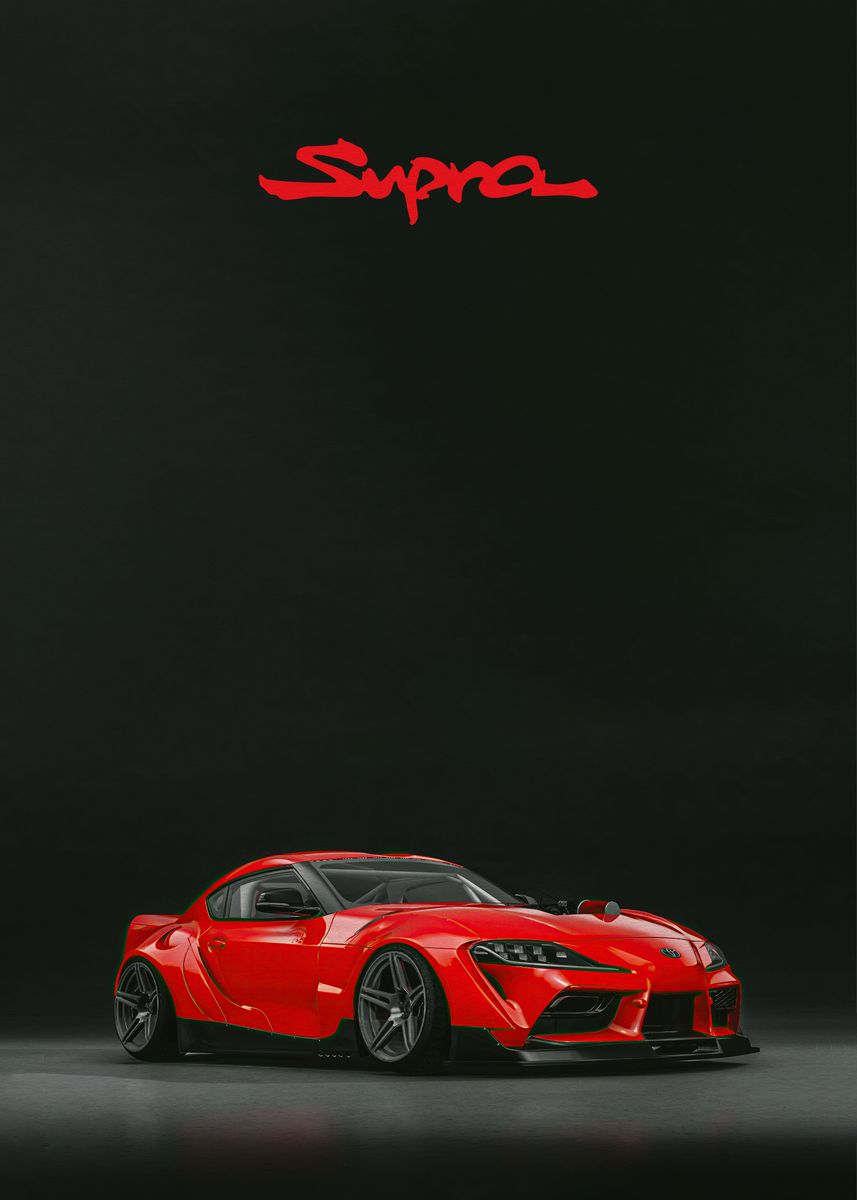 'Toyota Supra' Poster, picture, metal print, paint by Lee Rocks | Displate