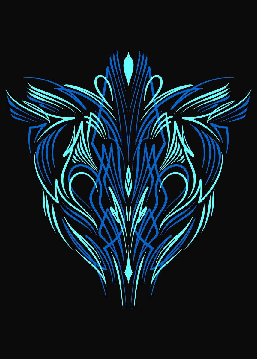 'Vintage Floral Pinstripe' Poster, picture, metal print, paint by ...