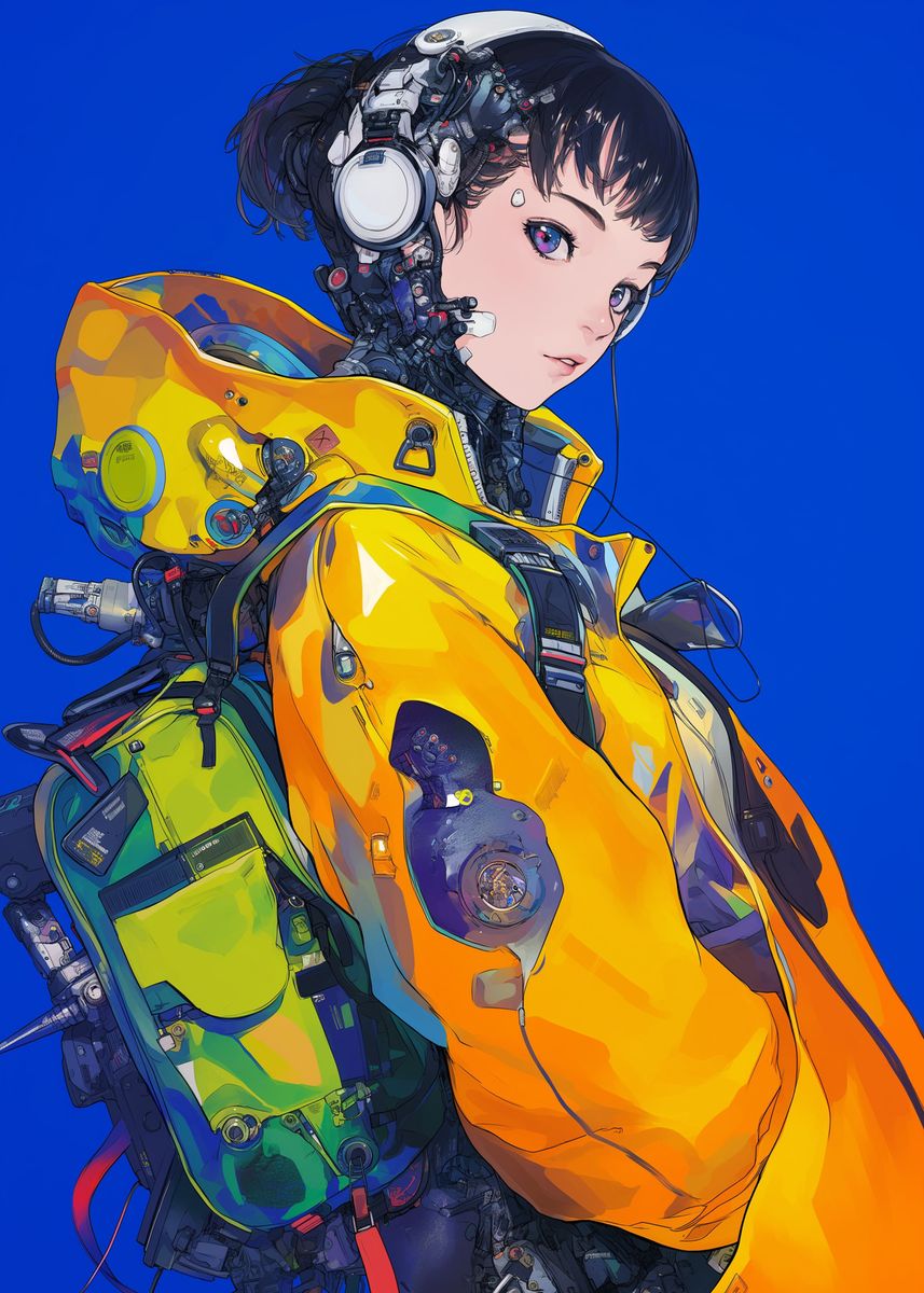 'Anime Futuristic Style' Poster, picture, metal print, paint by David ...