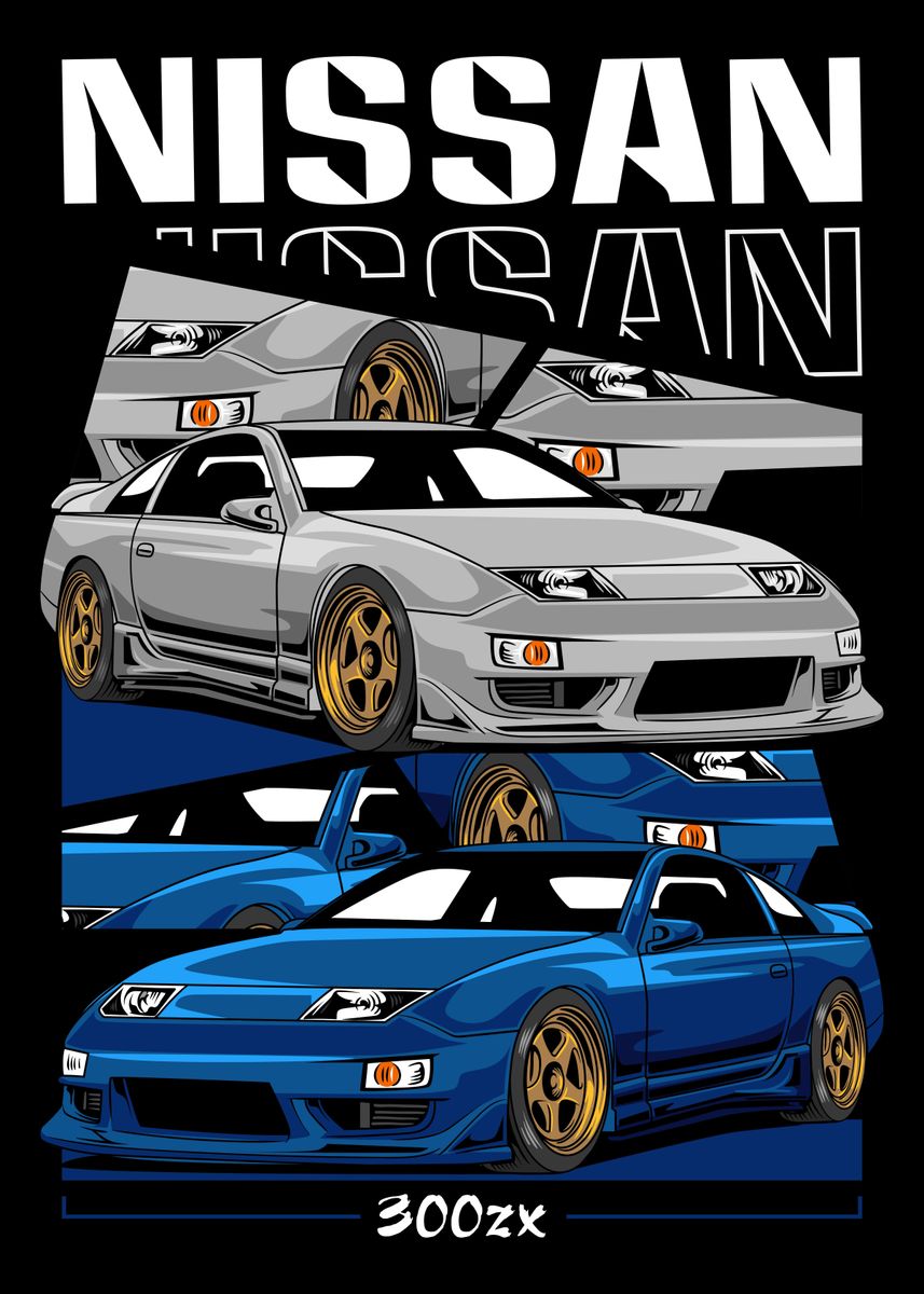 'Legendary 300ZX JDM Car' Poster, picture, metal print, paint by Adam ...