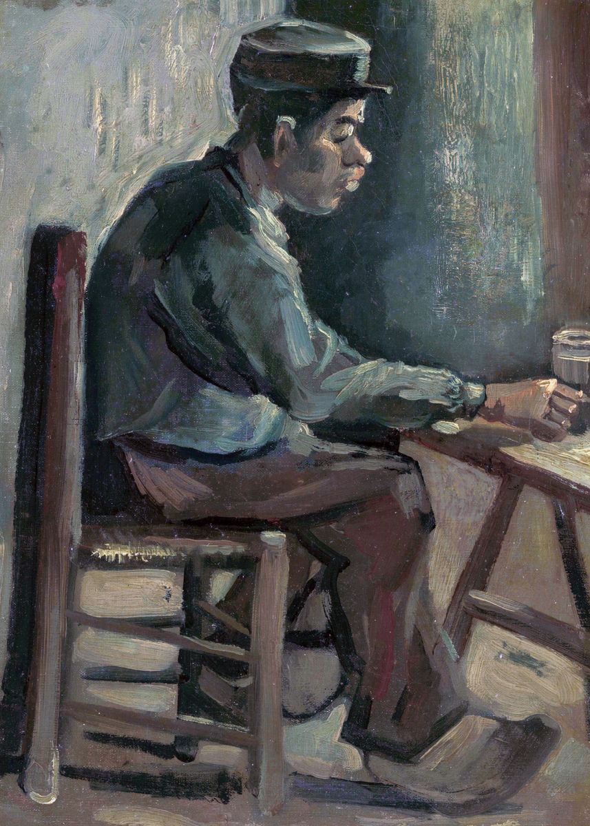 'Man at Table' Poster, picture, metal print, paint by NOVO Gallery of ...