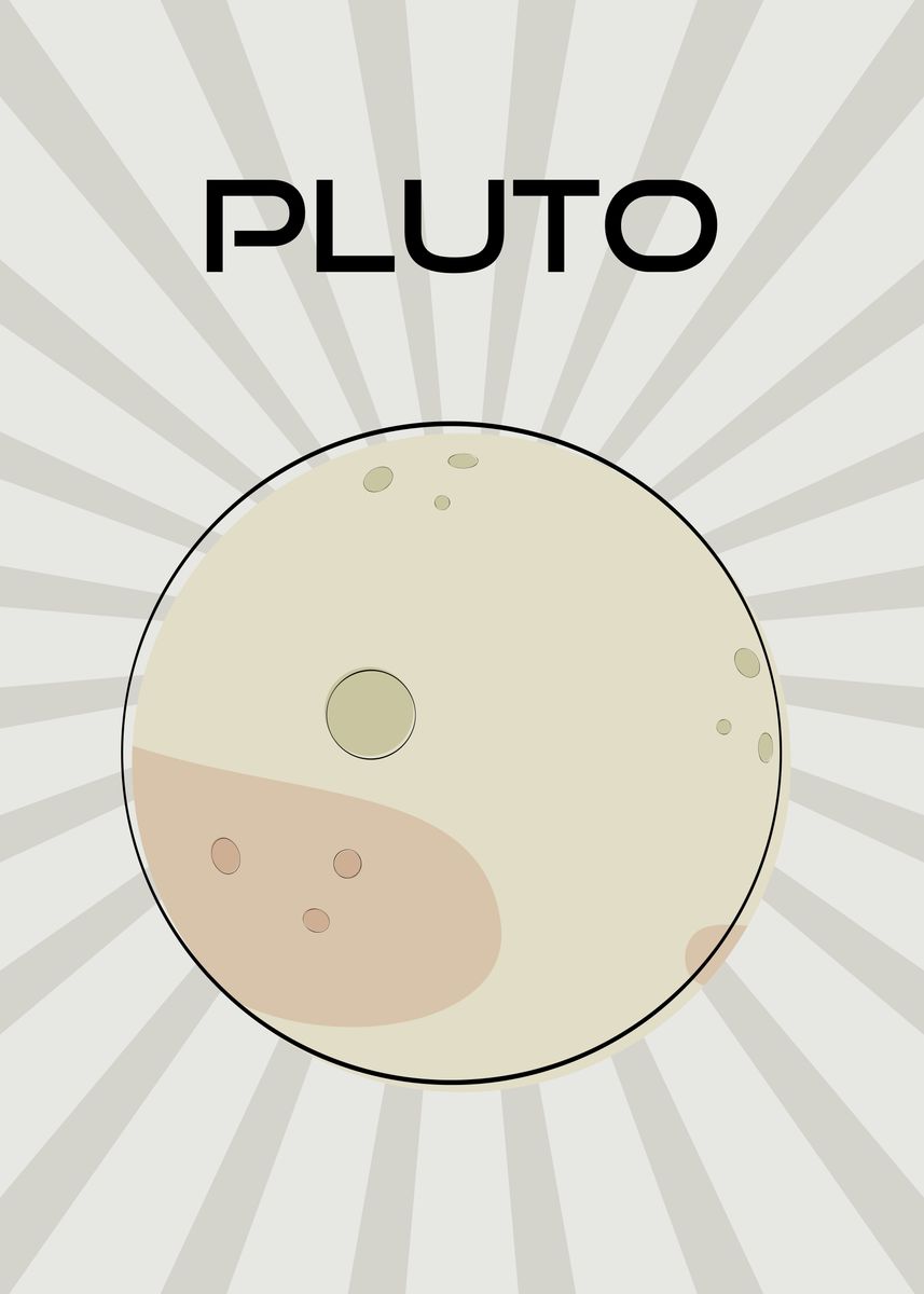 'Planet Pluto Cartoon' Poster, picture, metal print, paint by DSpot ...