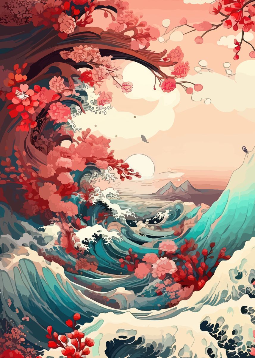 'Japanese scenery' Poster, picture, metal print, paint by Thundervox ...