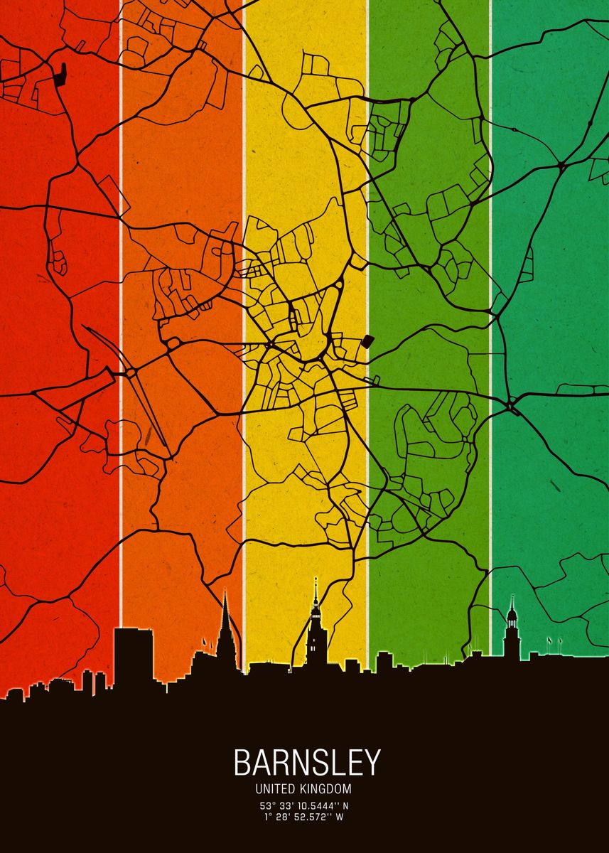 'Barnsley Yorkshire Unite' Poster, picture, metal print, paint by ...