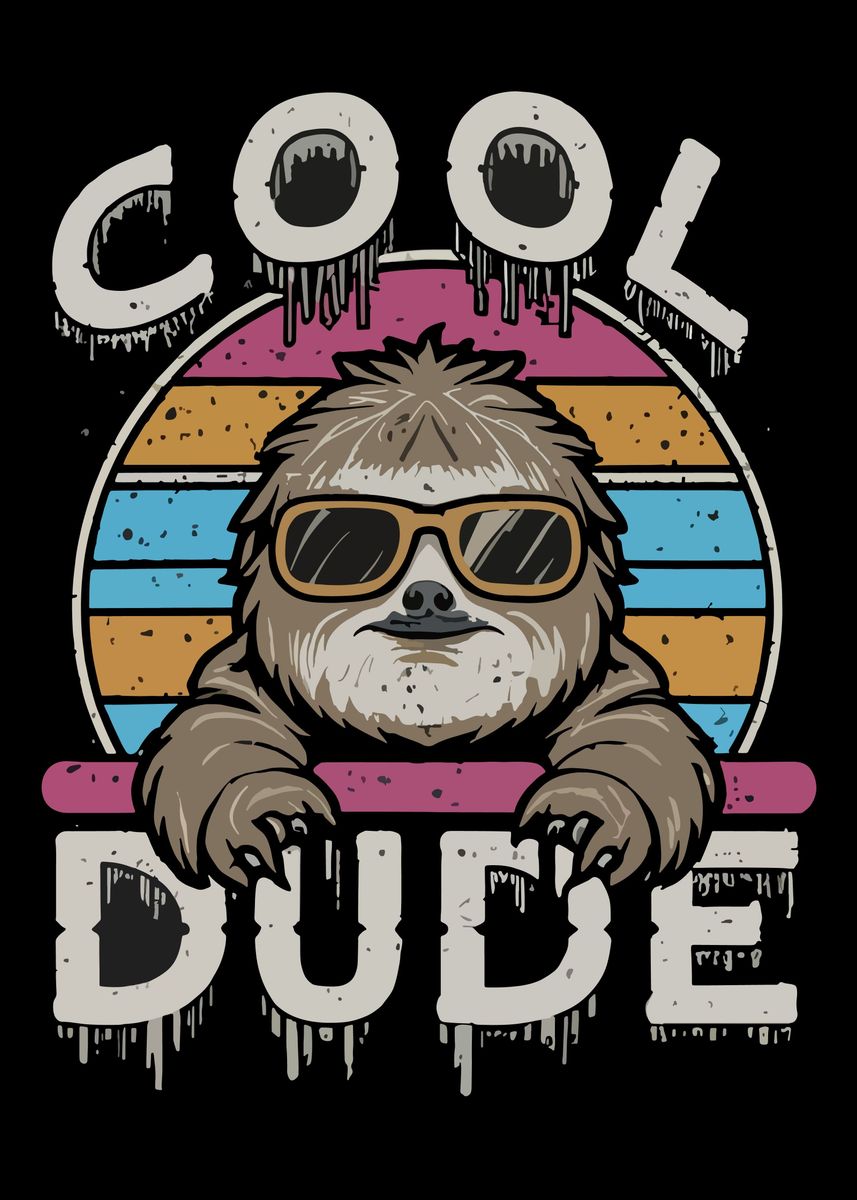 'cute Sloth ' Poster, picture, metal print, paint by ichimdp | Displate