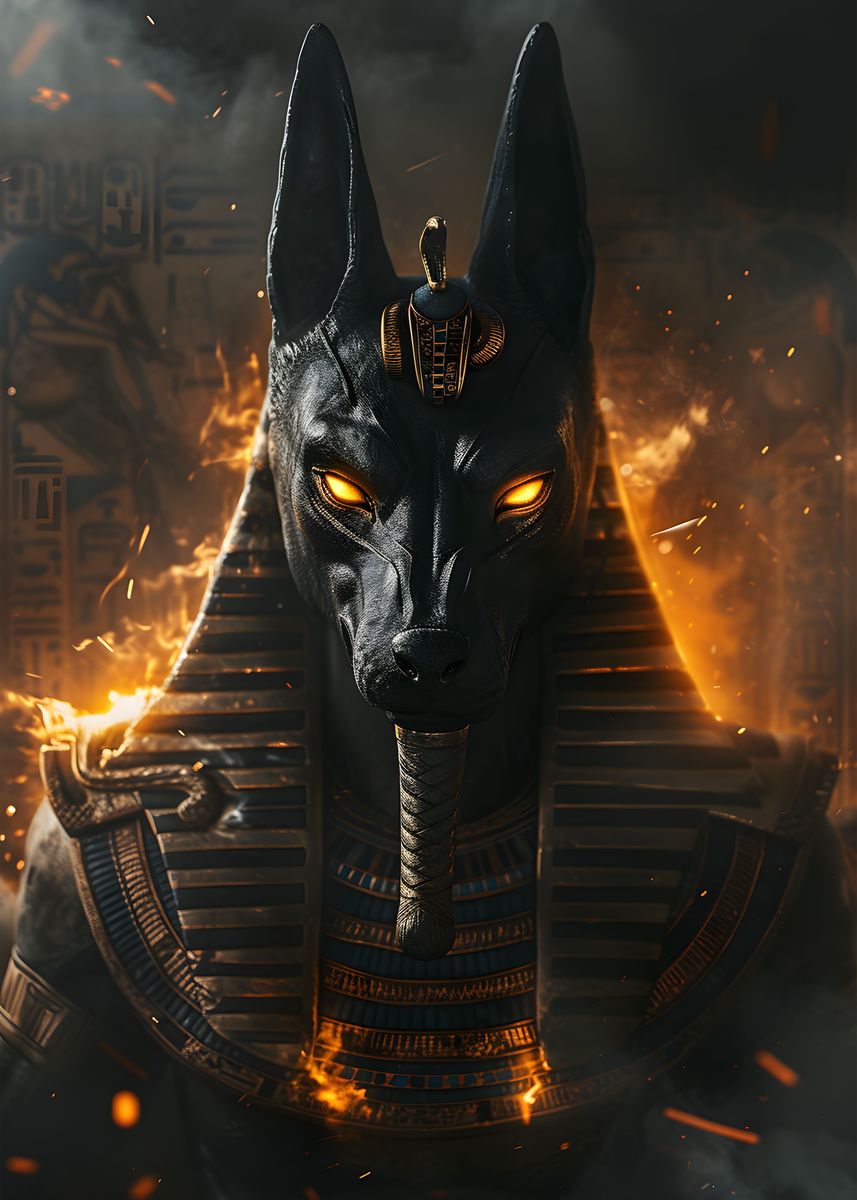 'Anubis Awakens in Egypt' Poster, picture, metal print, paint by Future ...