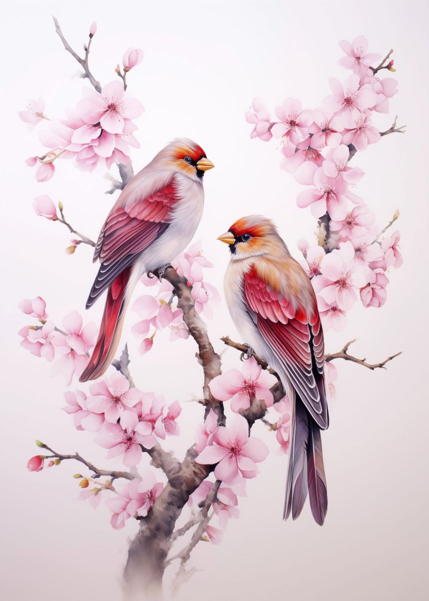 'Japanese Sakura' Poster, picture, metal print, paint by Span Ouli ...