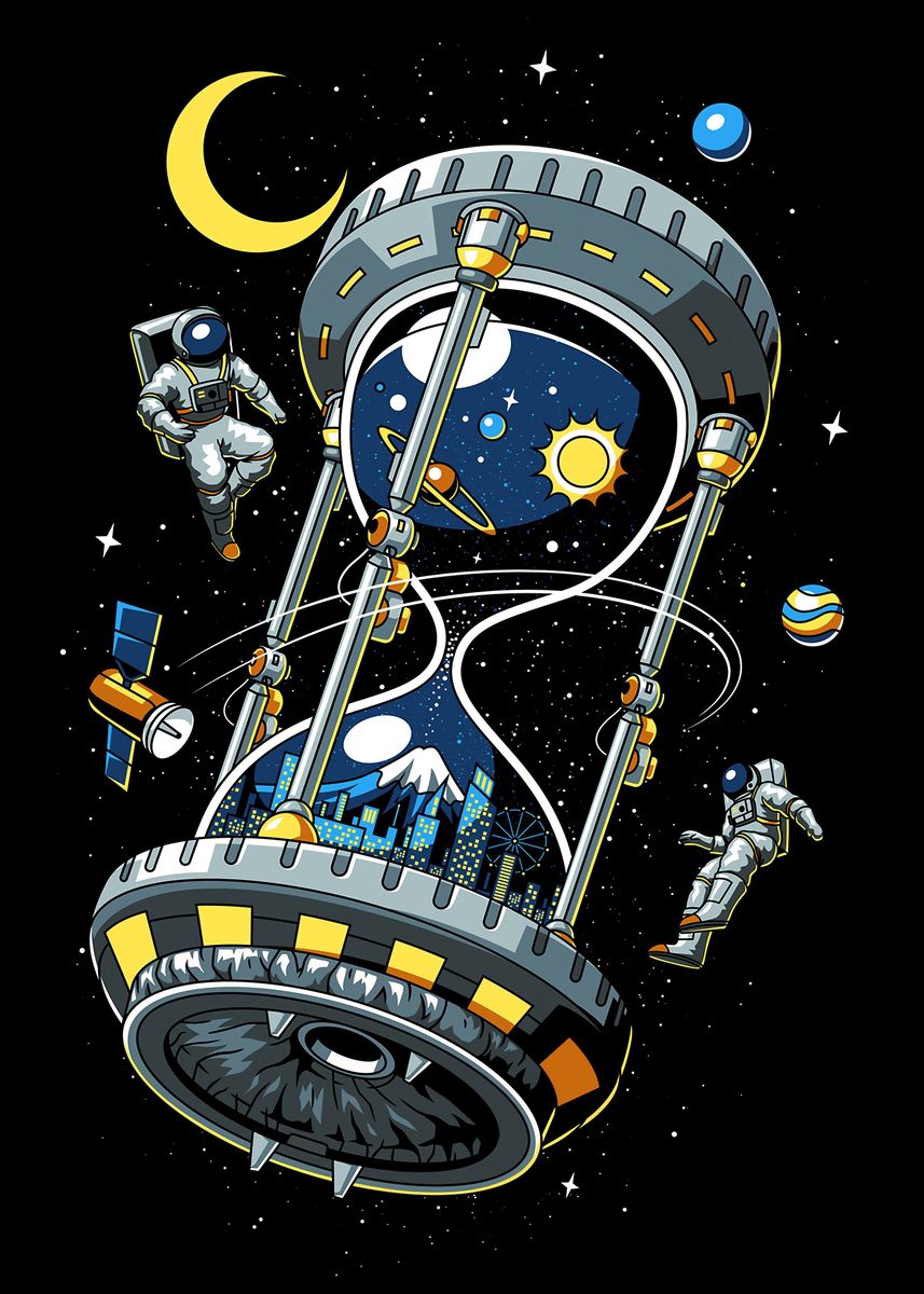 'space time art' Poster, picture, metal print, paint by Dabelyu Dabelyu ...