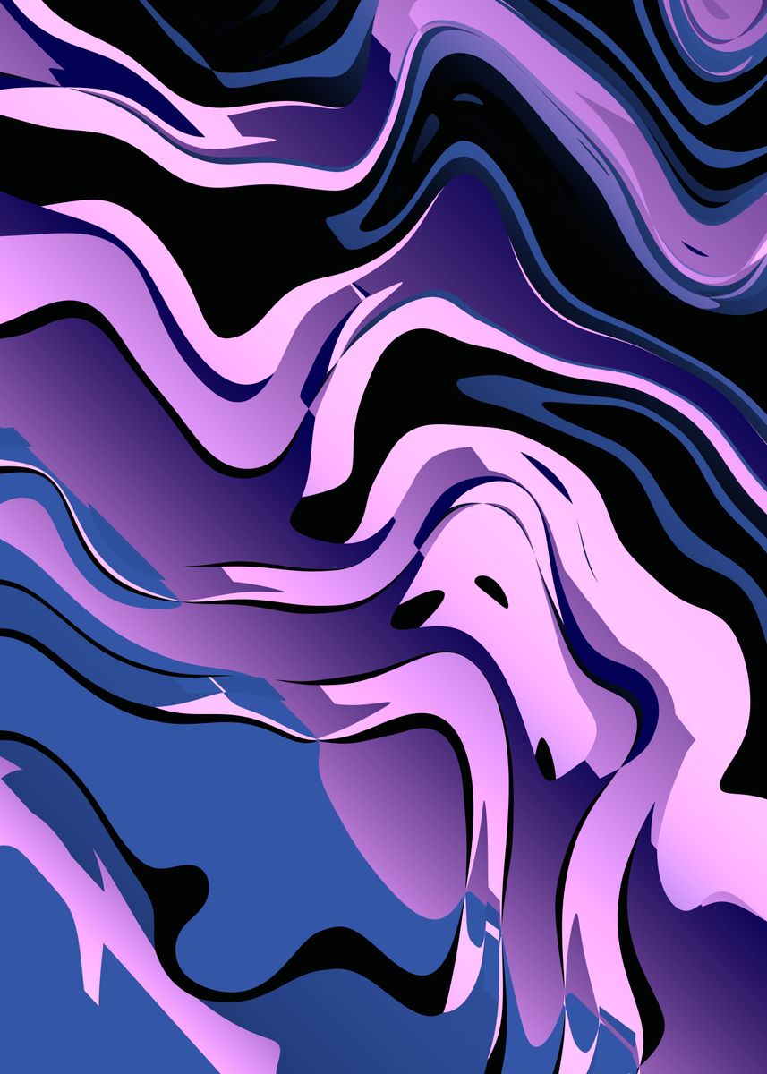 'Abstract 3D shader pattern' Poster, picture, metal print, paint by ...