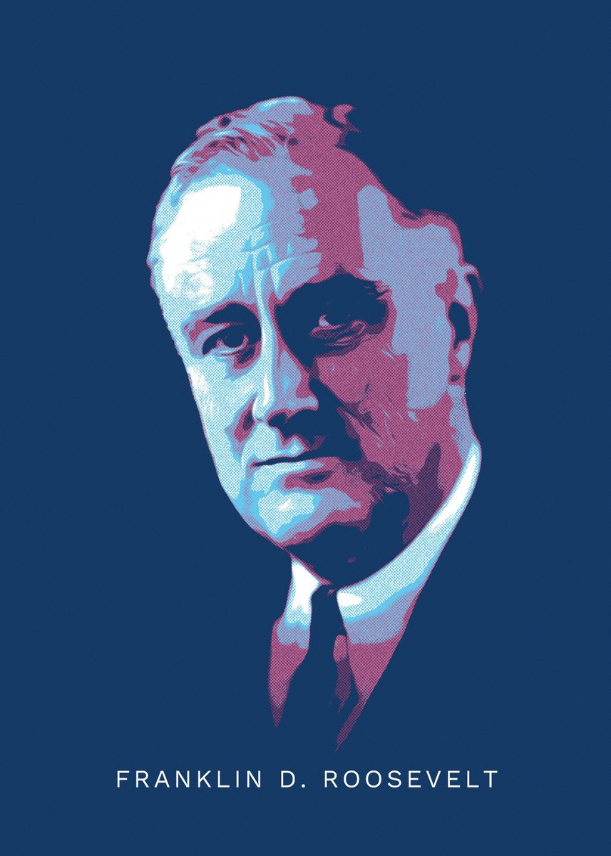 'Franklin D Roosevelt' Poster, picture, metal print, paint by Syahrasi ...