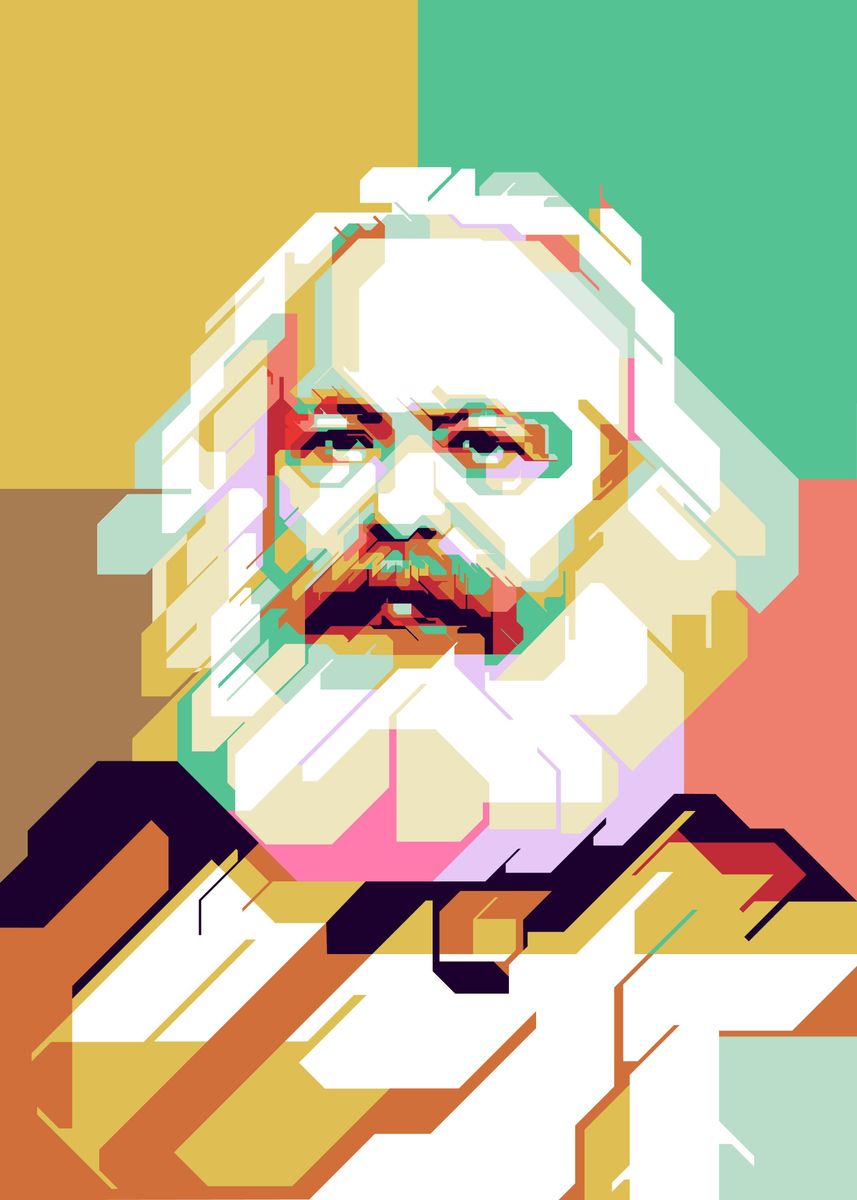 'Karl Marx on wpap' Poster, picture, metal print, paint by erna ...