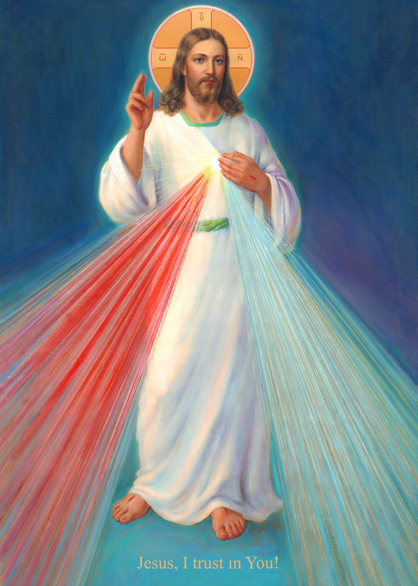 'The Divine Mercy Of Jesus' Poster, picture, metal print, paint by ...