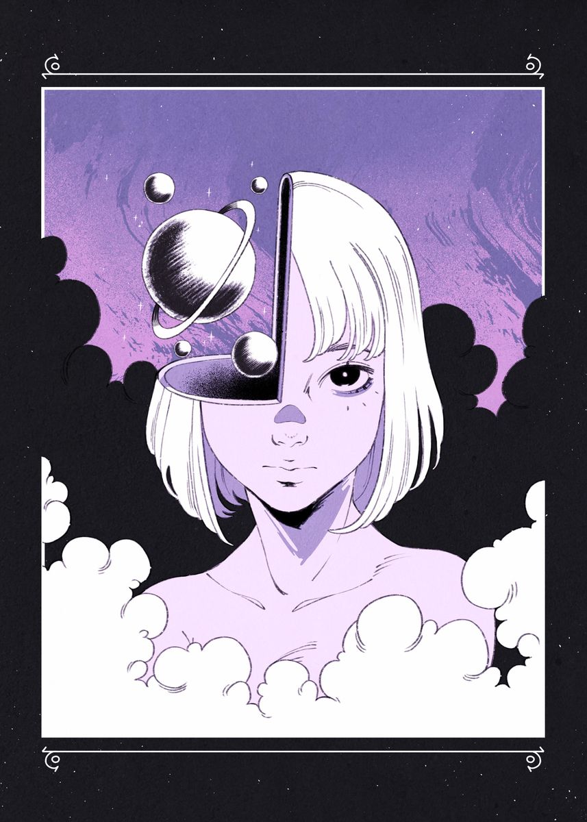 'Planet Brain' Poster, picture, metal print, paint by ANGELSCAPE | Displate