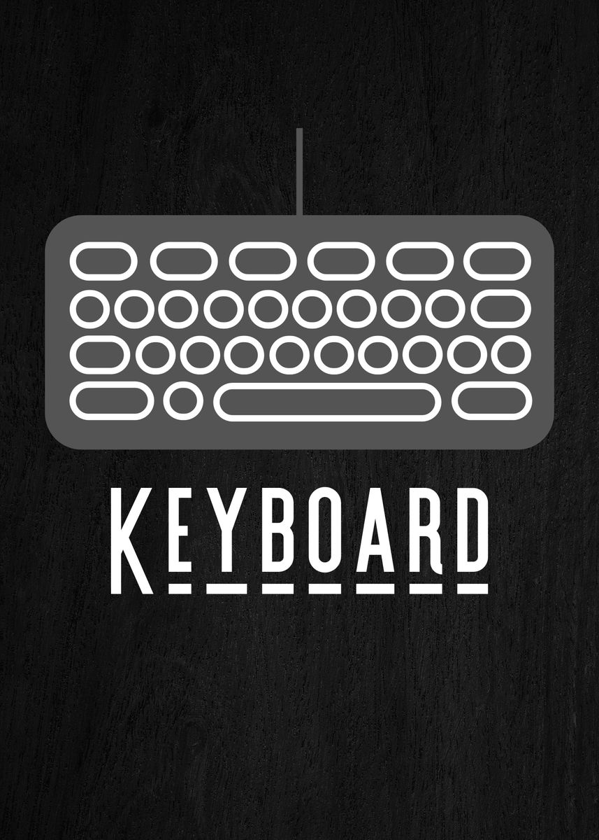 'Keyboard Computer' Poster, picture, metal print, paint by Wisnu ...
