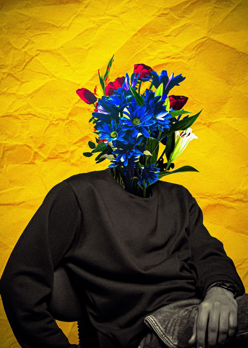 'The Flower Man' Poster, picture, metal print, paint by Pexel Bender ...