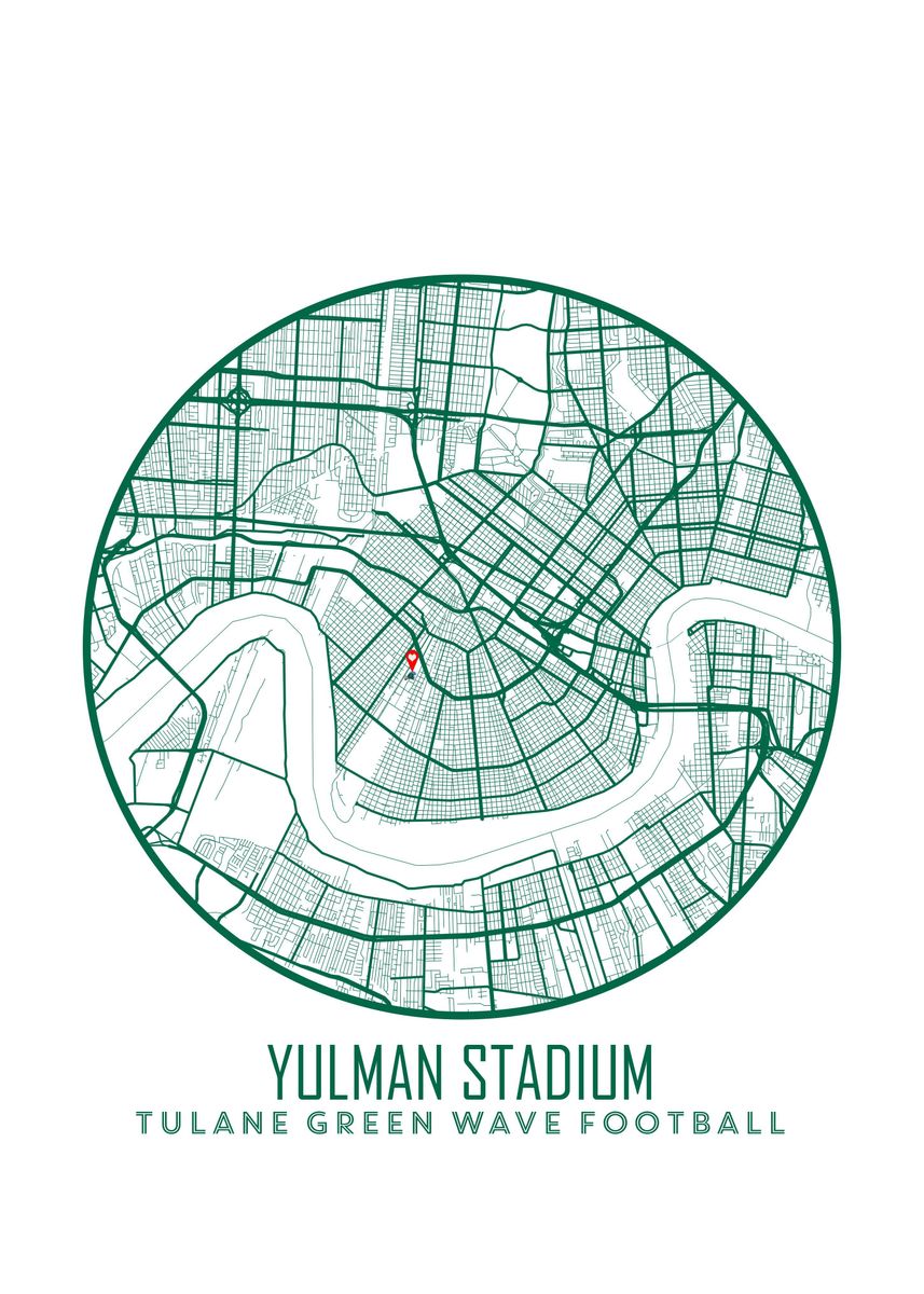 'Tulane Green Wave football' Poster, picture, metal print, paint by ...