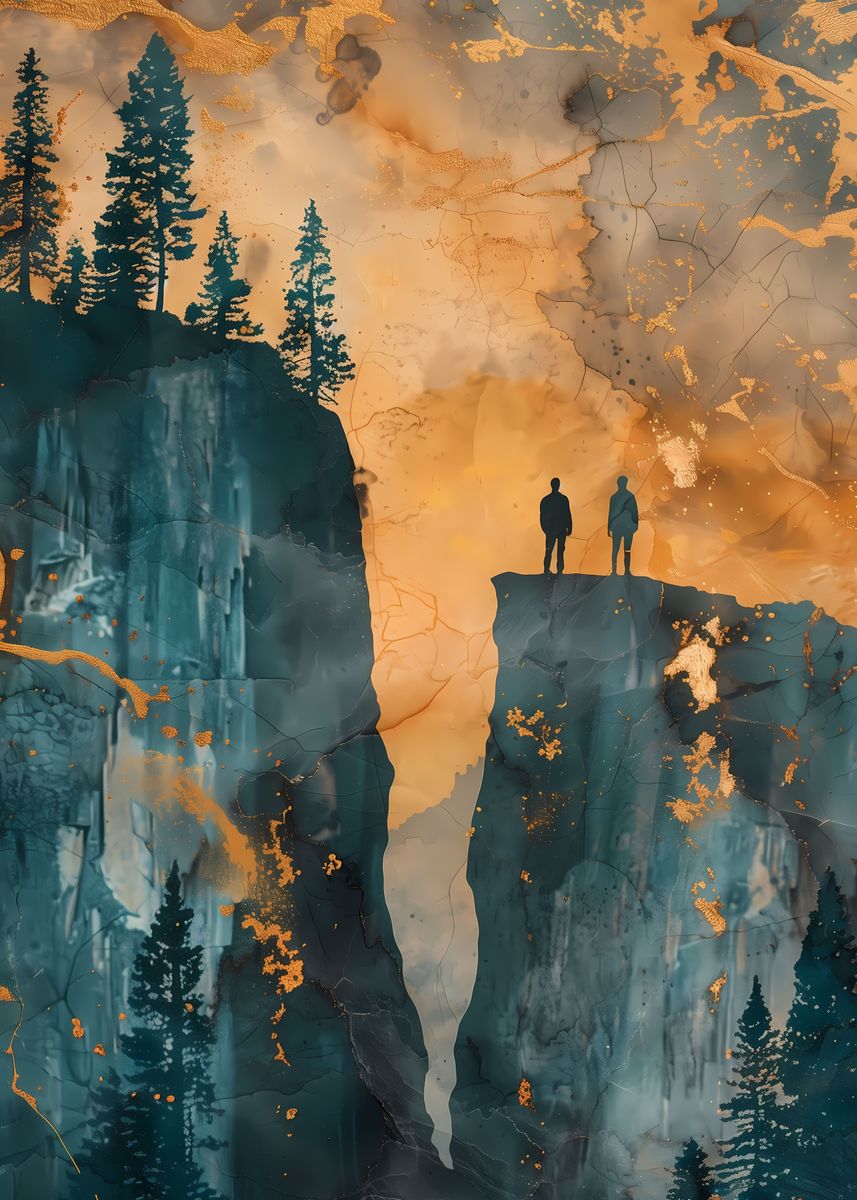 'Cliffside Marbel Twilight ' Poster, picture, metal print, paint by Mr ...