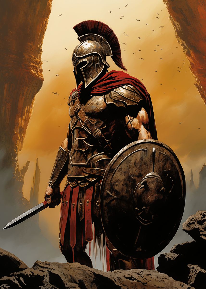 'Spartan' Poster, picture, metal print, paint by PetsArt Design | Displate