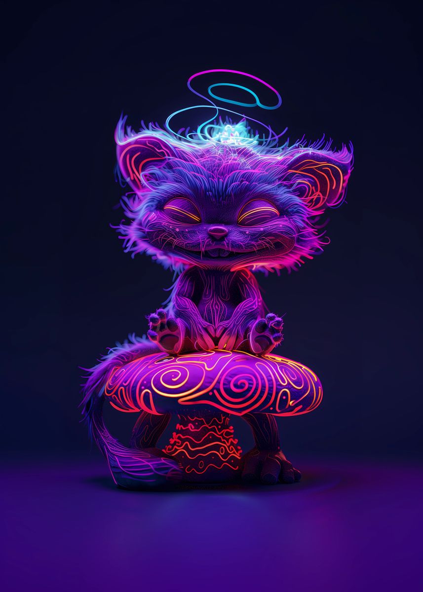 'Neon Troll 8' Poster, picture, metal print, paint by MankD | Displate