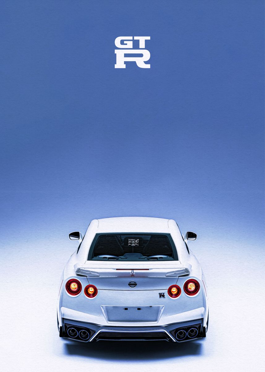 'Nissan GT-R' Poster, picture, metal print, paint by Lee Rocks | Displate